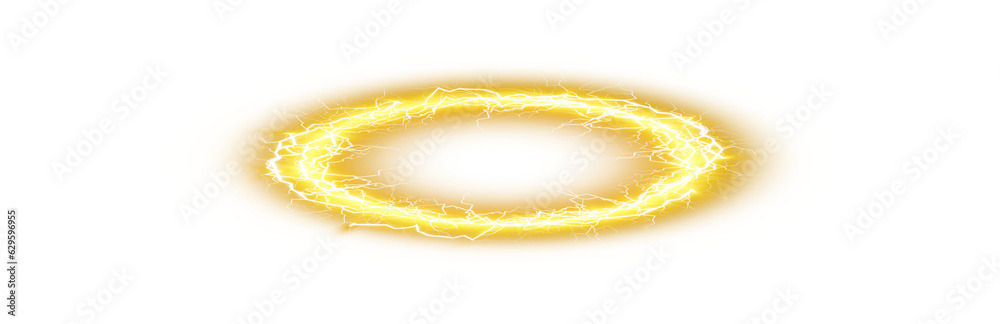 Golden Angel Halo Ring Saint Aureole Icon Holy Ring Angel Halo With Lightning Golden Nimbus