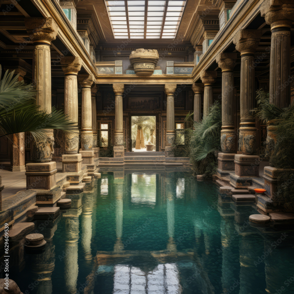 Palace of Cleopatra - Ptolemaic Kingdom of Egypt Stock Illustration ...