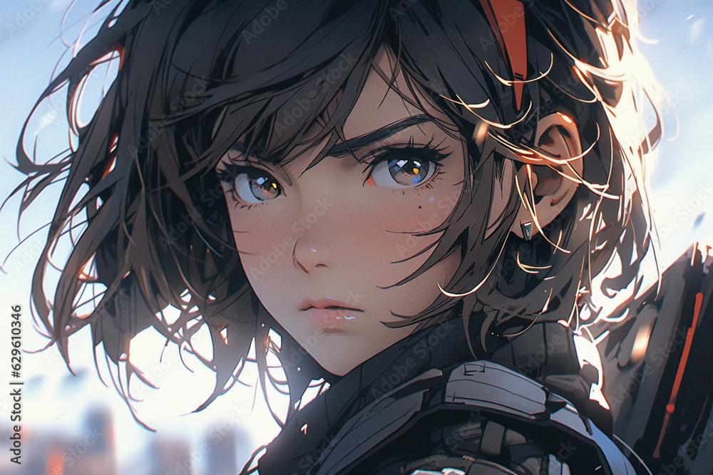 Exquisite anime portrait: Dive into vibrant hues and delicate details ...