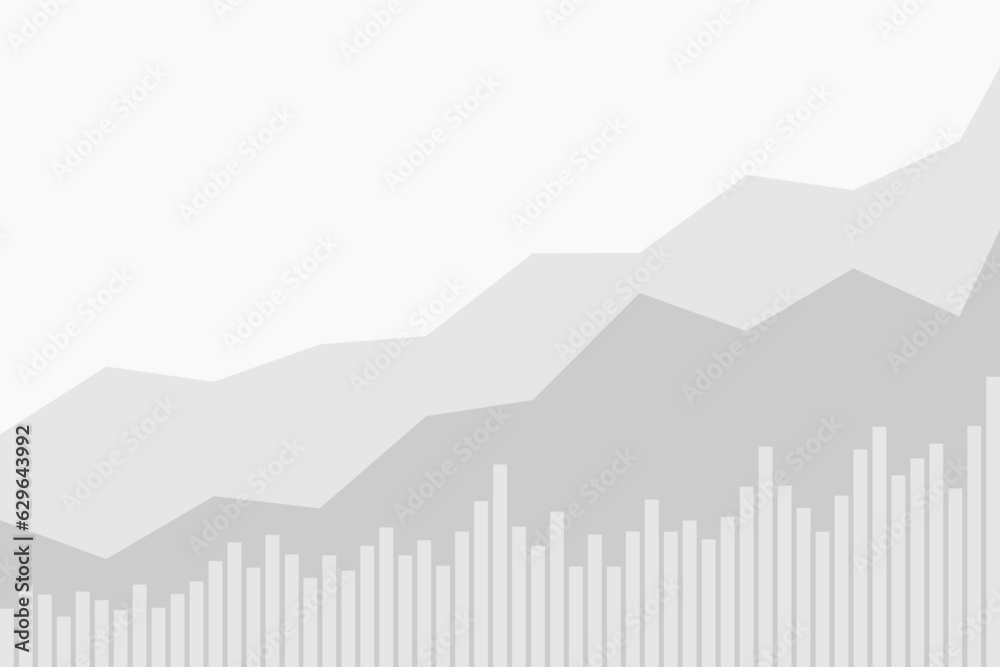 Financial chart background. Vector illustration of charts and trends in ...