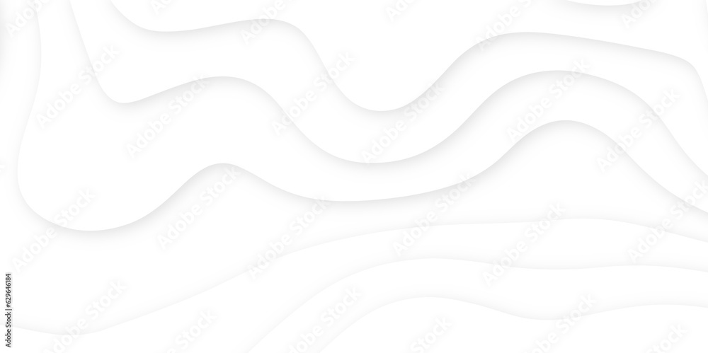 Abstract realistic papercut decoration textured with wavy layers and ...