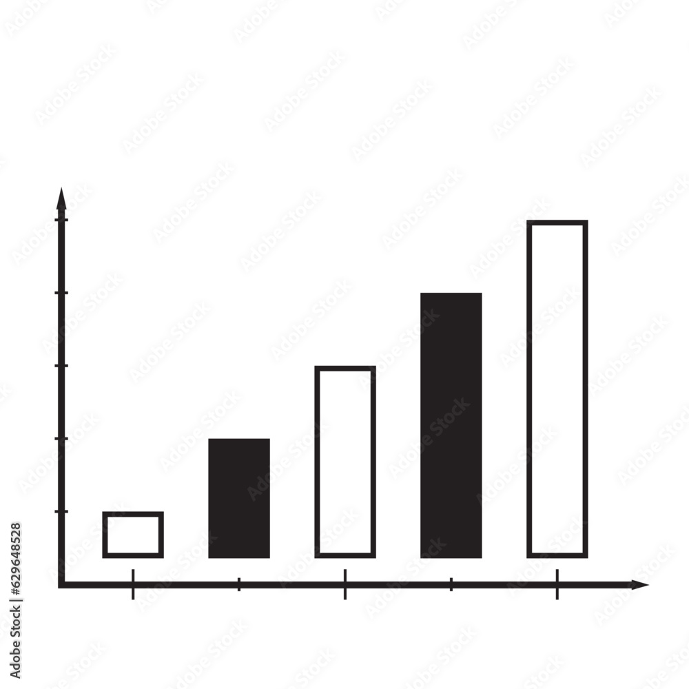 Graph chart silhouette Stock Vector | Adobe Stock