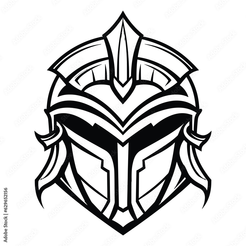 Vetor de Knight Front View Illustration. Medieval knight in armor ...