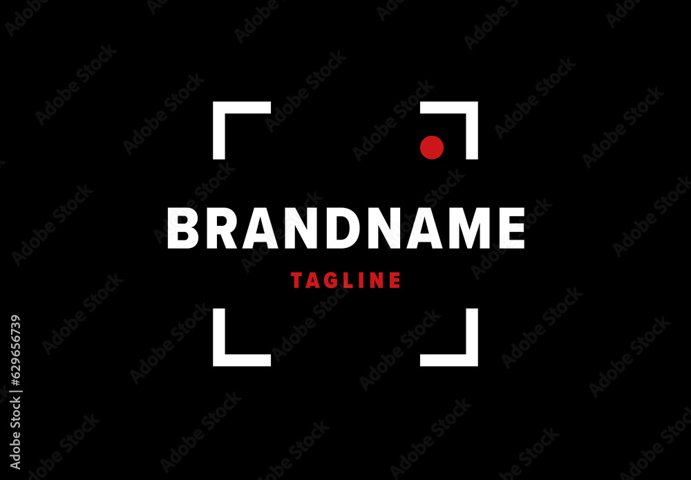 Customizable Logo Focus Video Photo Camera Recording On Black ...