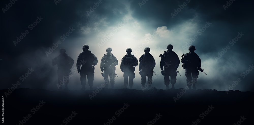 Call of duty special forces soldiers wallpaper. Isolated figures, misty ...