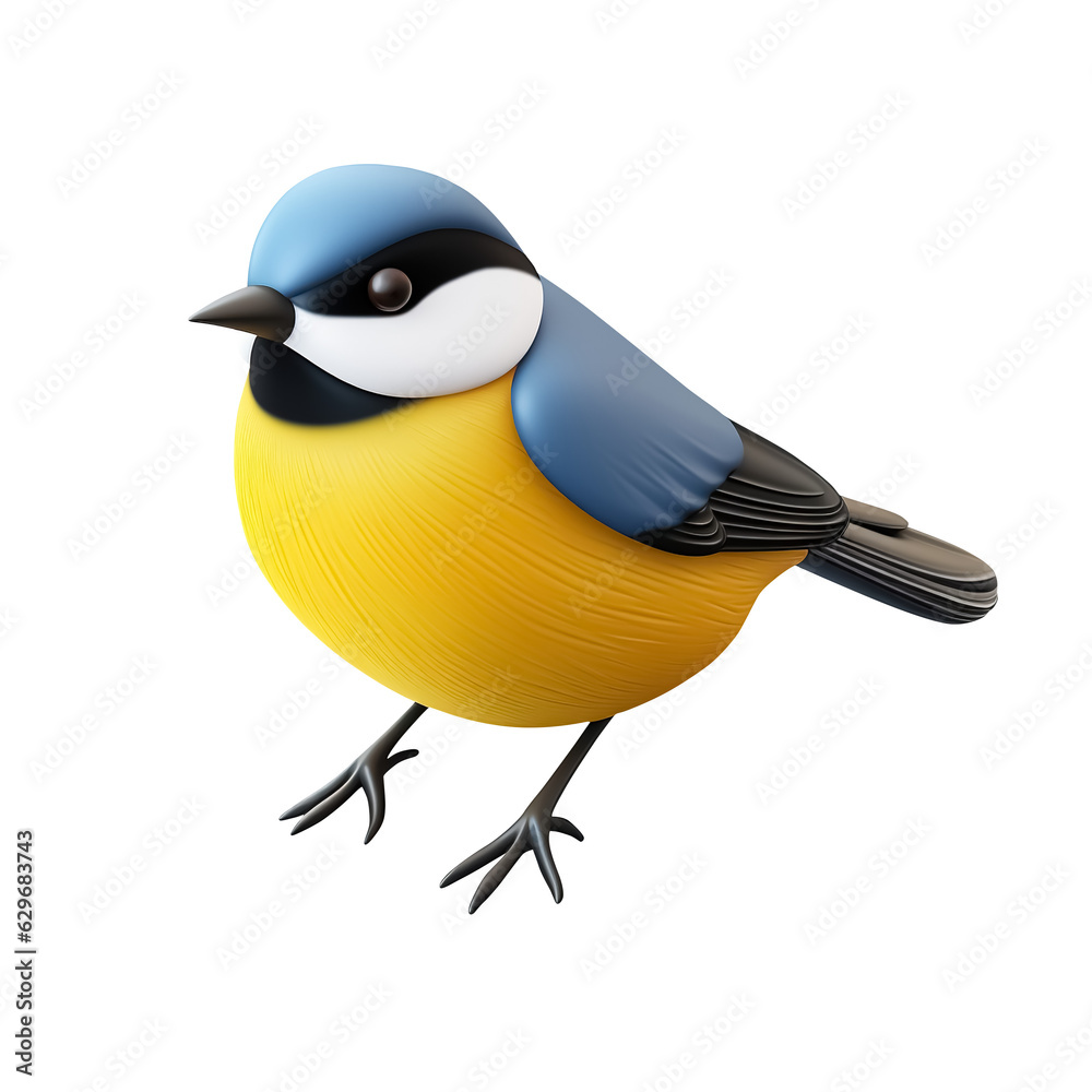 Cartoon Bird isolated on transparent background. Charming and vibrant ...