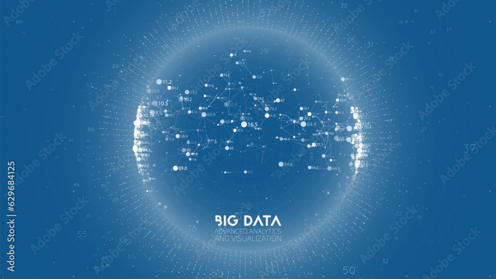 Big data visualization. Futuristic infographic. Information aesthetic ...