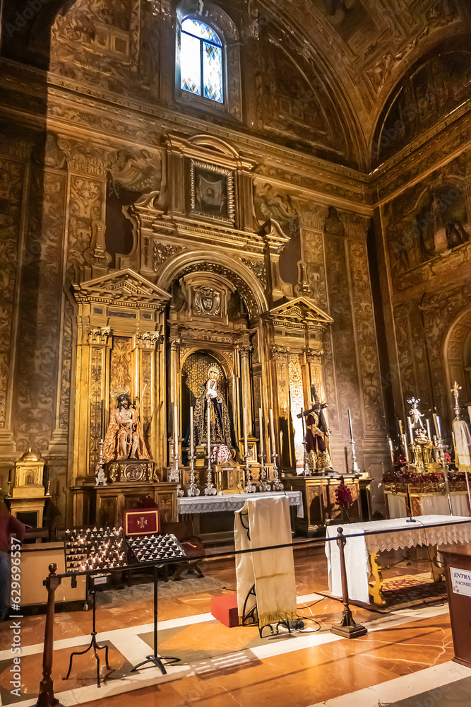 Interior of Church of the Annunciation - Seville Catholic temple (1565 ...