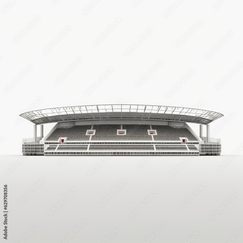 football stadium realistic 4k white background Stock Photo | Adobe Stock