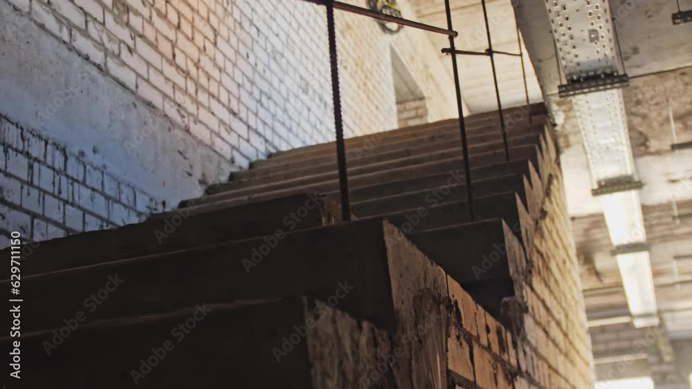 Staircases with black marks in erected building premise. Implementing ... Staircases with black marks in erected building premise. Implementing ...