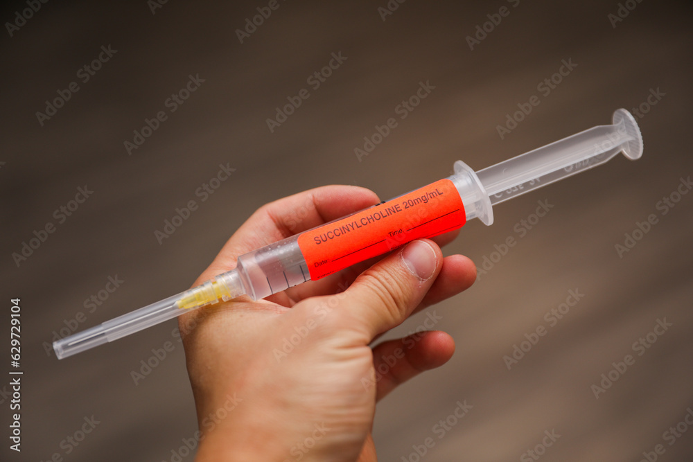 Fentanyl syringes, anesthetics, and muscle relaxers, succinylcholine ...