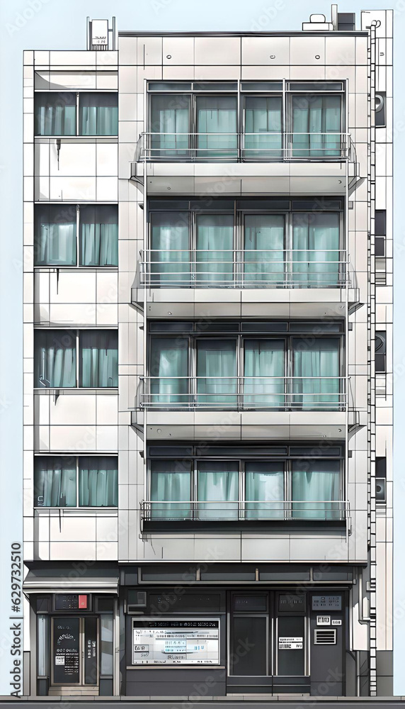 Orthographic Tokyo Japan Orthographic View Building. Stock Photo ...