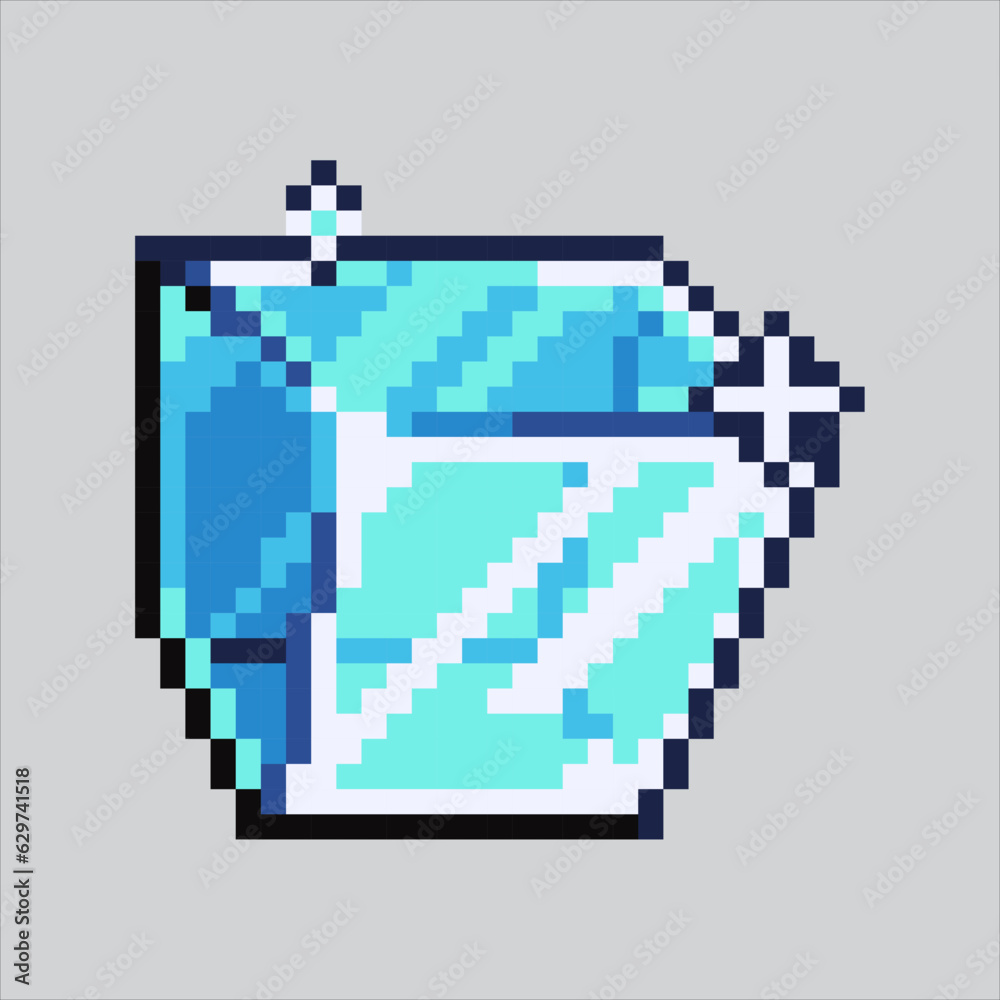 Pixel art illustration Ice Cube. Pixelated Ice Cube. Ice Cube icon ...
