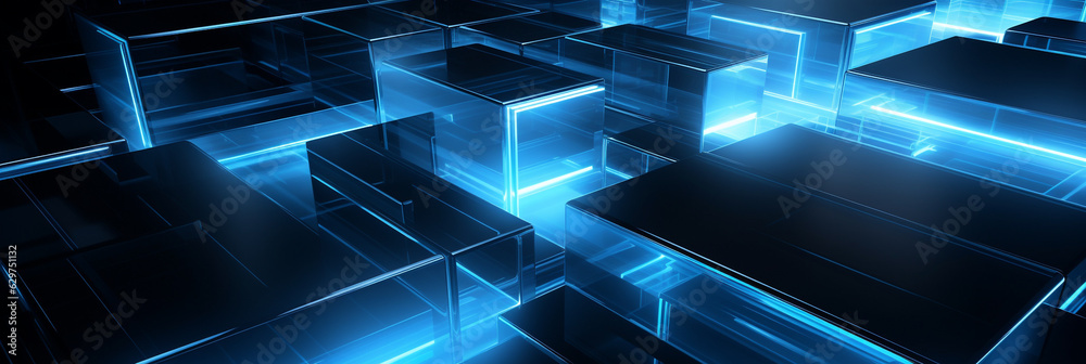 Abstract 3d background Abstract blue 3D floor background 3D cubes ...