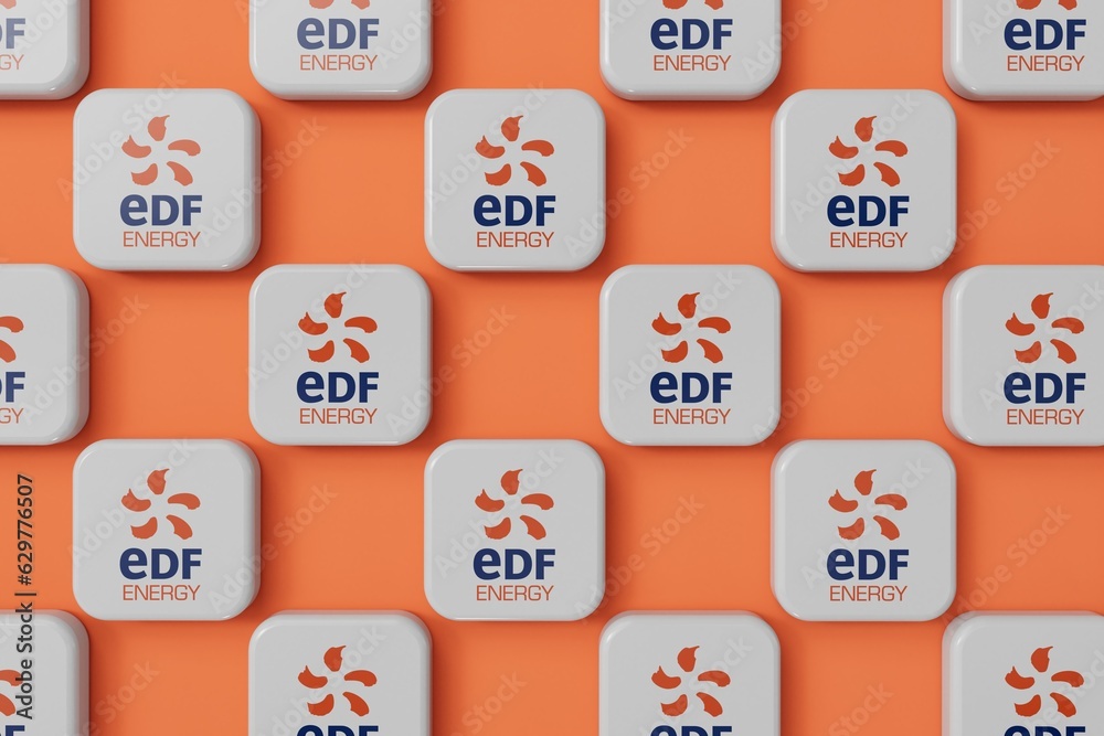 LONDON, UK - July 2023: EDF gas and electricity energy supplier company ...