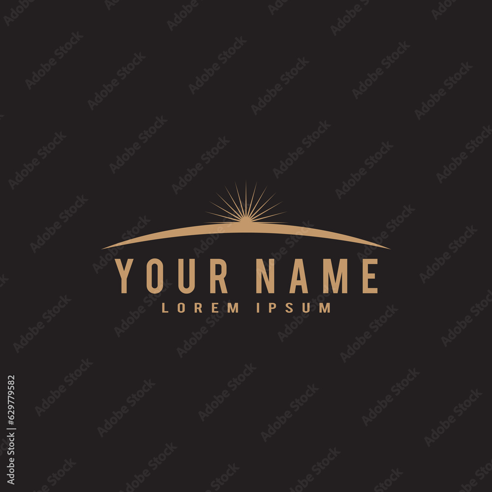 Logo Vector sunrise Stock Vector | Adobe Stock