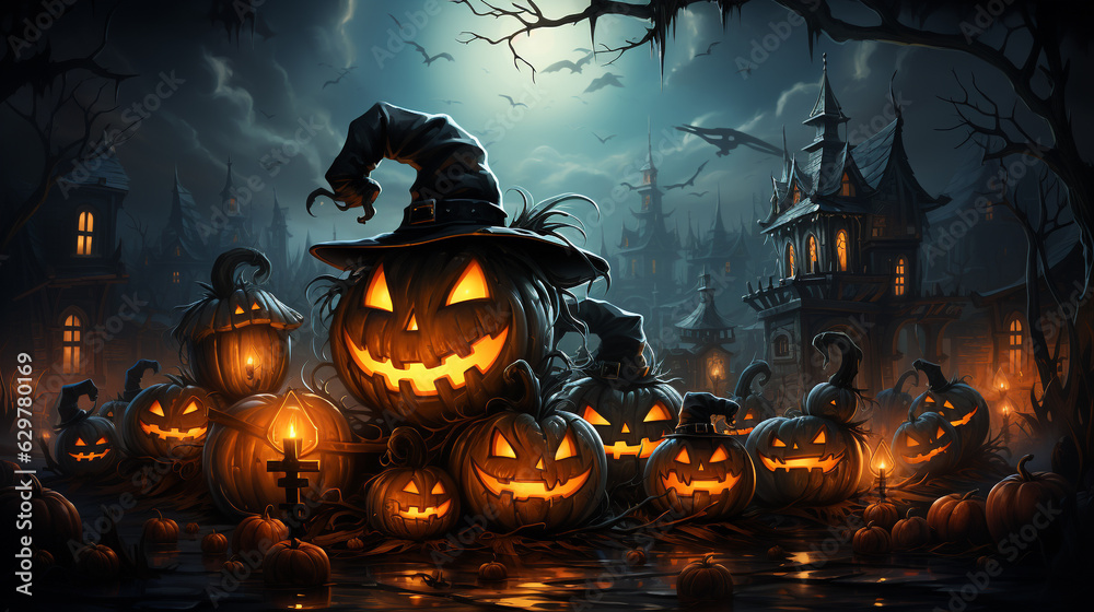 Cartoon illustration of kids celebrating halloween Stock Illustration ...