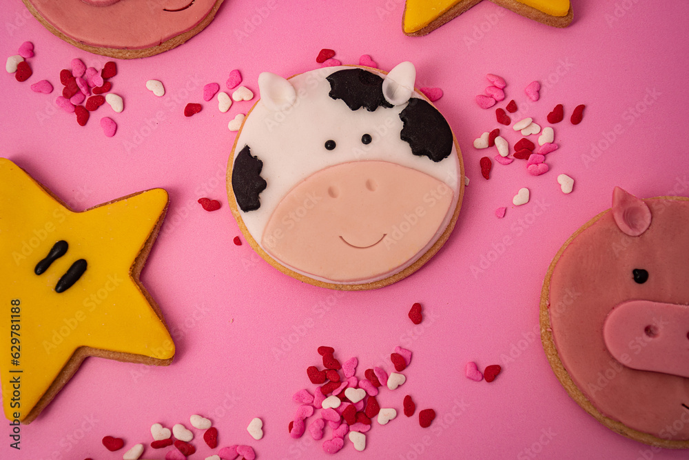 animal, dibujos animados, vector, amor, corazón, bebé, ositos, rosa ...