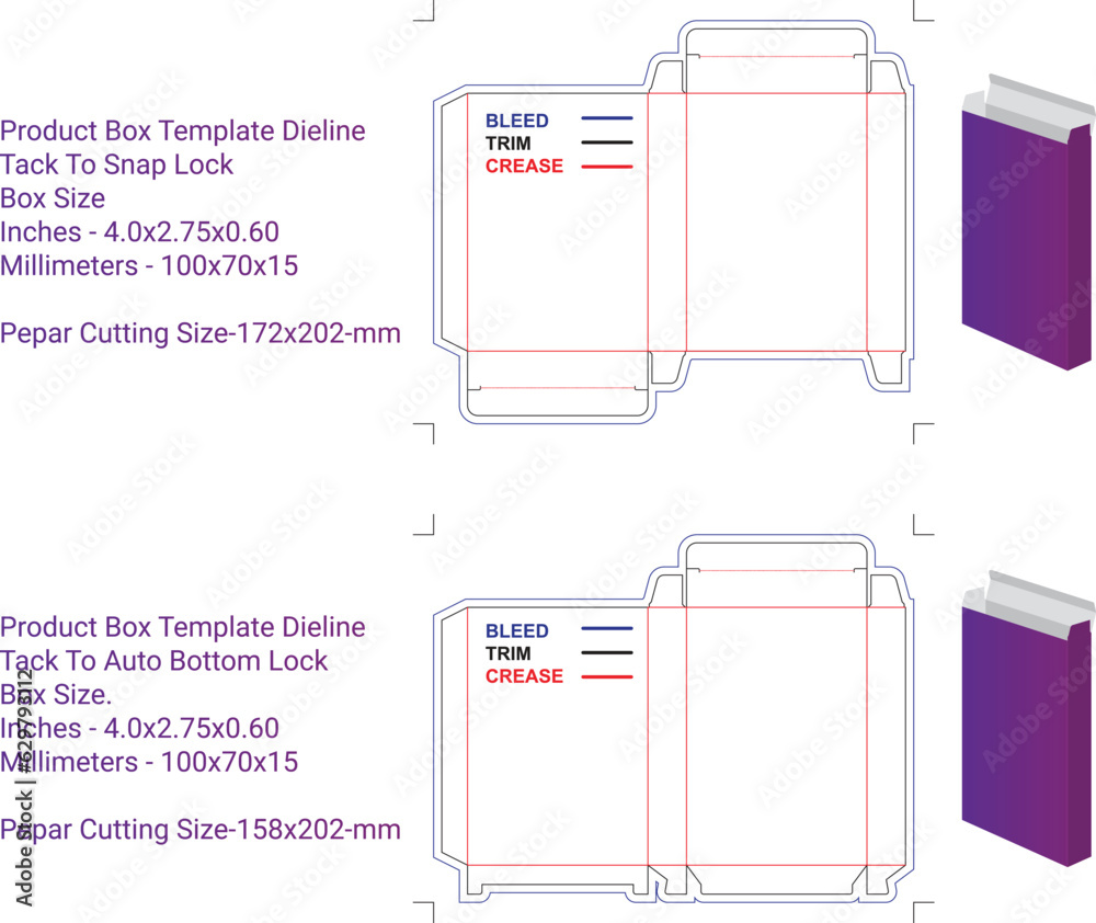 Vetor de Product Box, Template, Dieline Box Design, cardboard, box ...