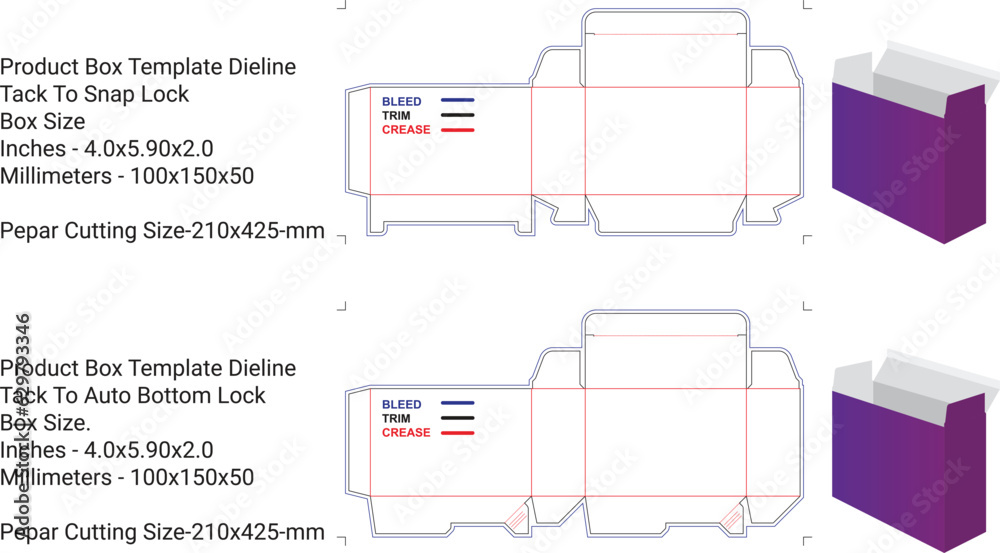 Product Box, Template, Dieline Box Design, cardboard, box template ...