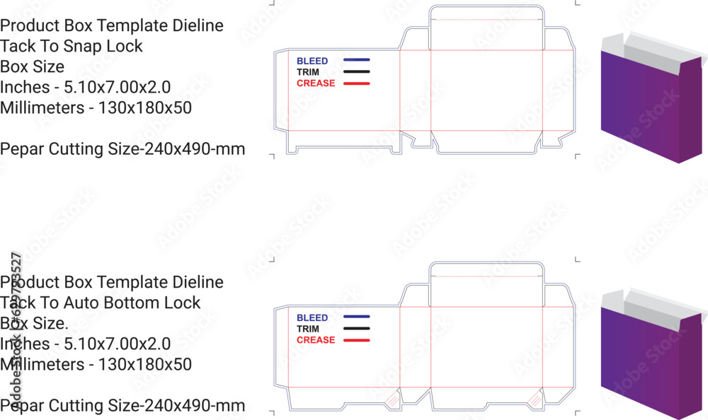 Product Box, Template, Dieline Box Design, cardboard, box template ...