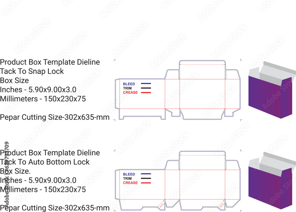 Product Box, Template, Dieline Box Design, cardboard, box template ...