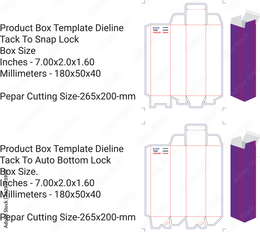 Product Box, Template, Dieline Box Design, cardboard, box template ...