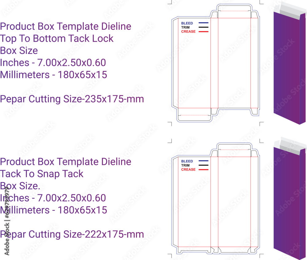 Product Box, Template, Dieline Box Design, cardboard, box template ...