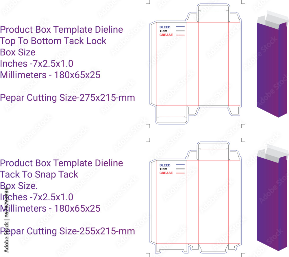 Product Box, Template, Dieline Box Design, cardboard, box template ...