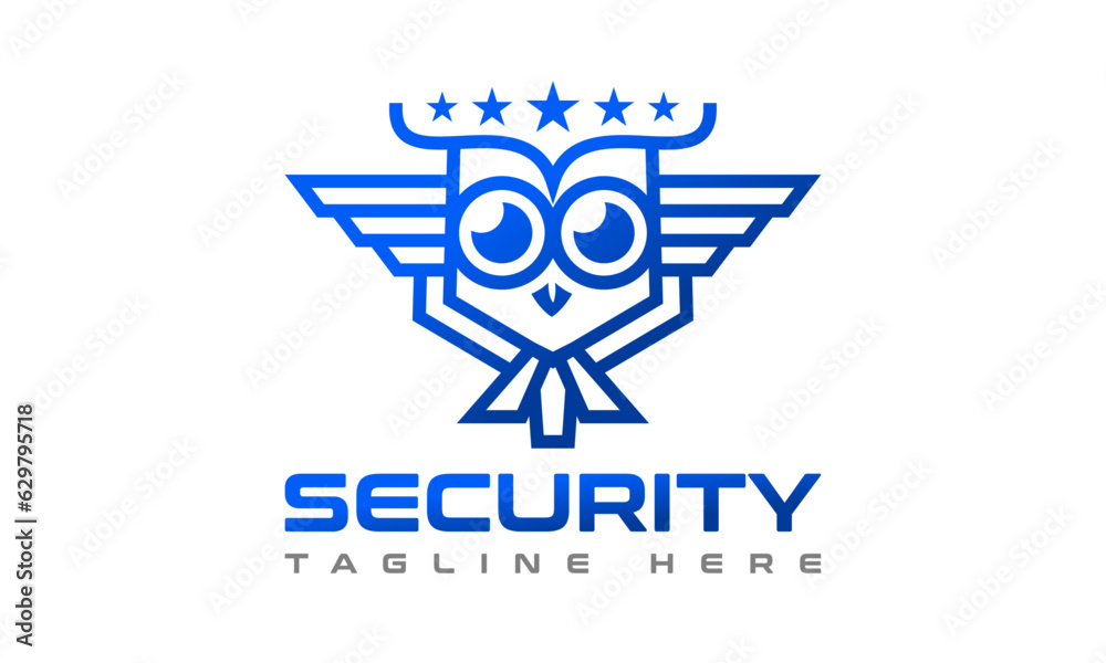 Defense Owl Bird Security Logo Design Vector Icon Symbol Illustrations ...