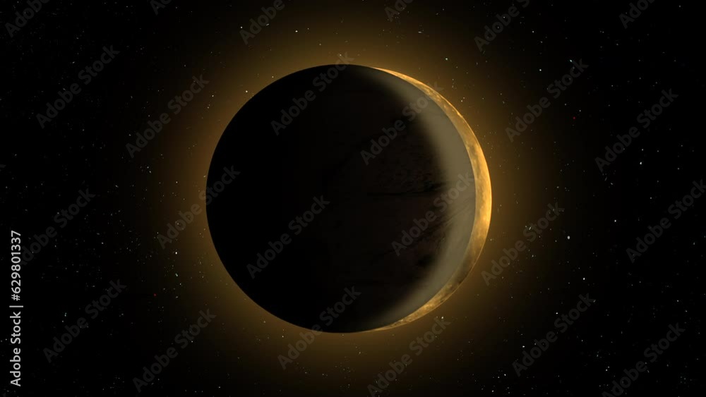 Spaceships with flashing UFO lights flying in space against the ...