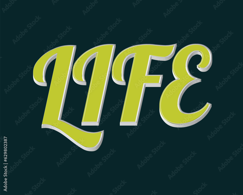 3d text effect. RGB color mode. editable color. Fully vector file. Free ...