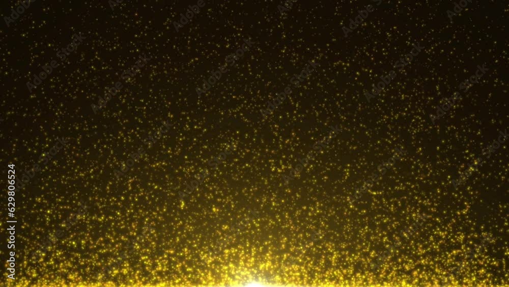 Background animation of light particles moving upwards from the bottom ...