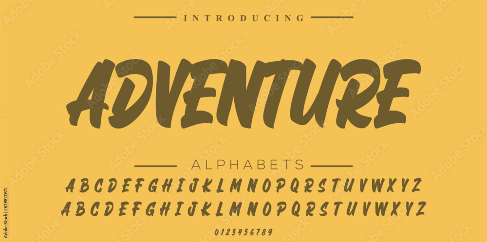 Hand drawn vector alphabet. Script font. Isolated letters written with marker, ink. Calligraphy ...
