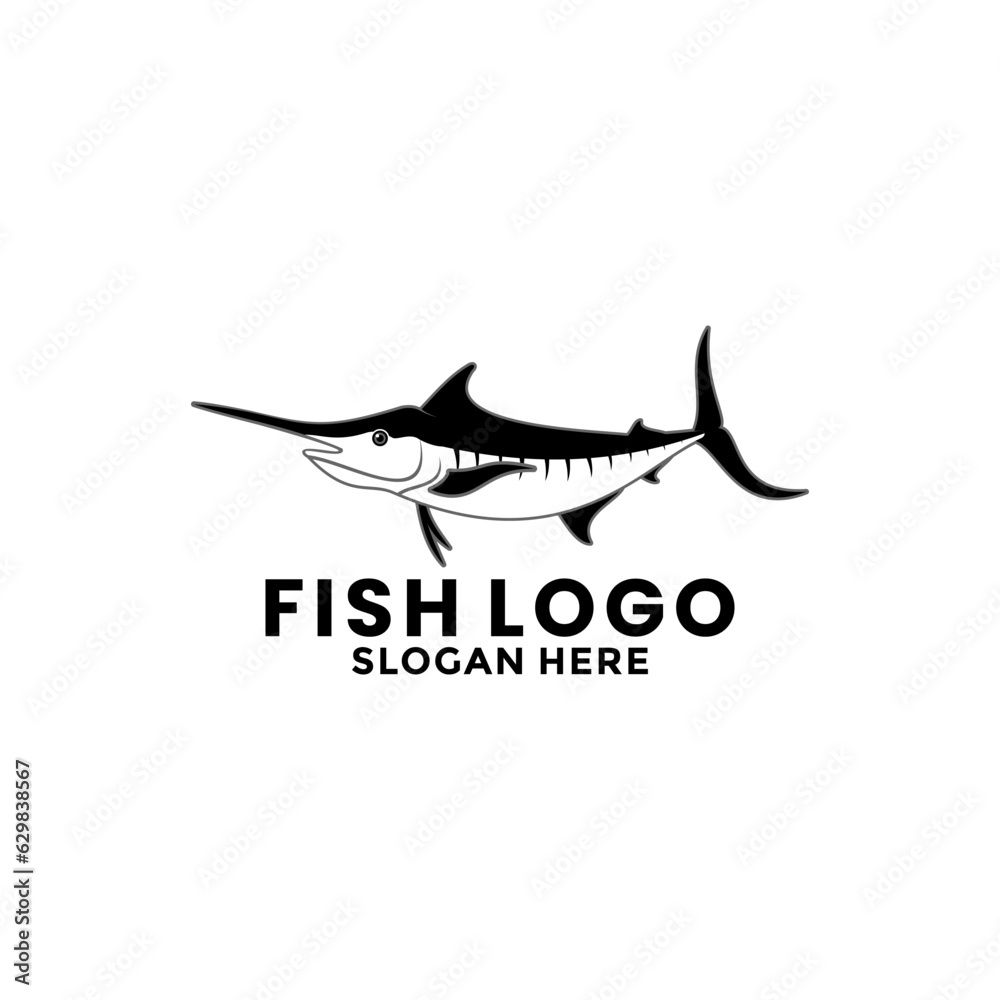Fish Logo vector, Fishing logo, fish shop logo design template Stock ...