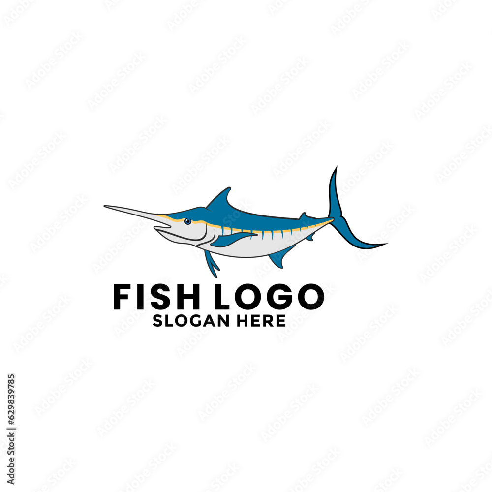Fish Logo vector, Fishing logo, fish shop logo design template Stock ...