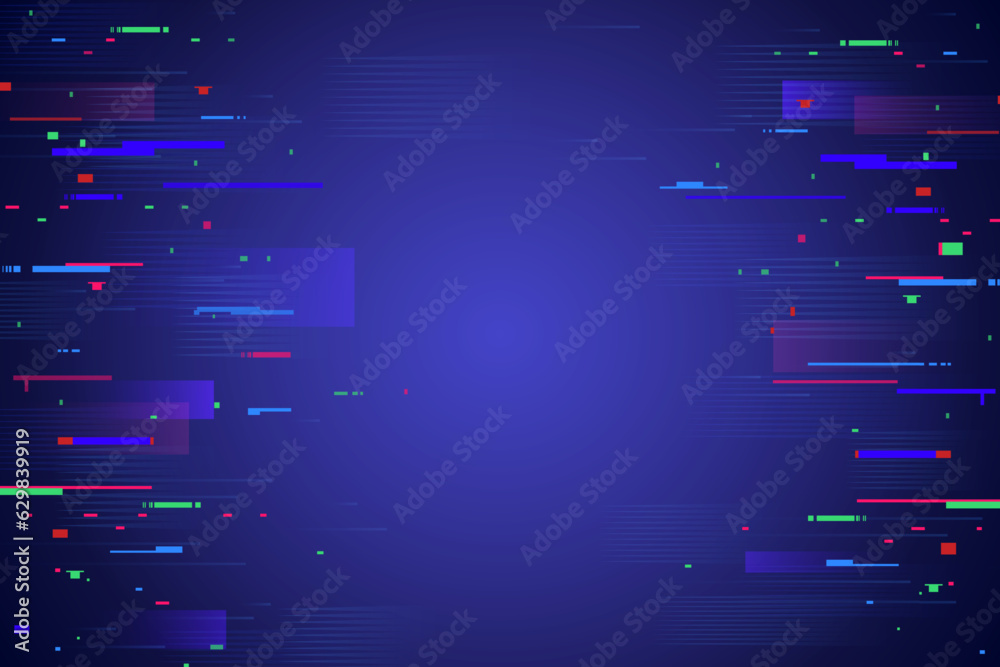 Colorfull Glitch TV Noise background. Broken Transmission. Screen ...