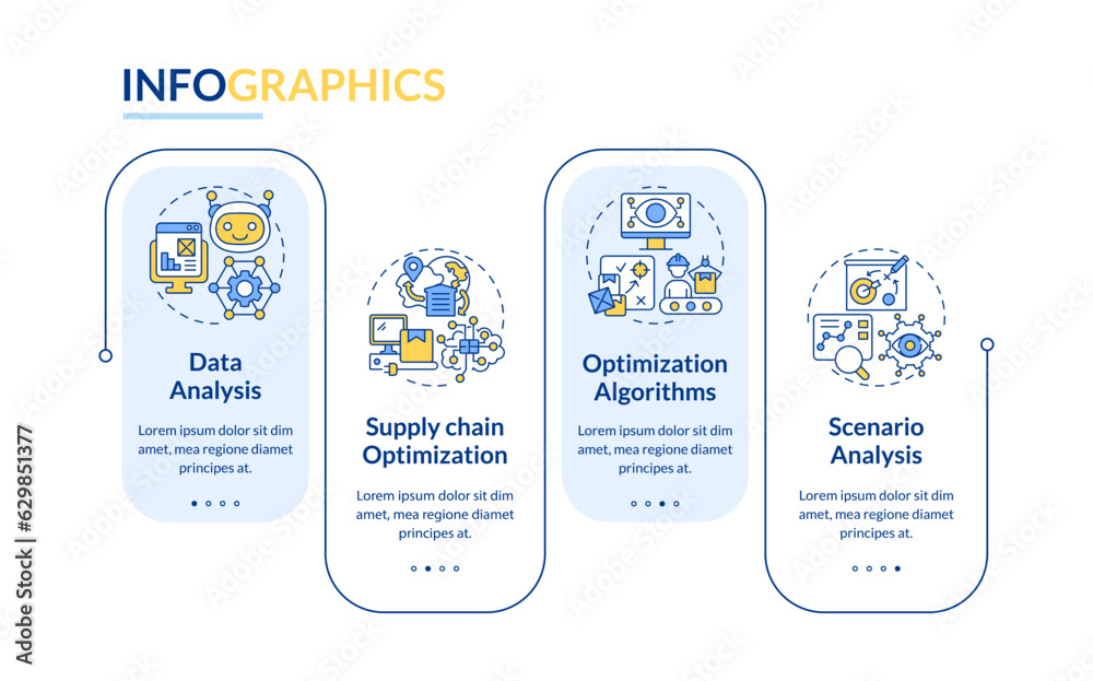 Colorful 2D overproduction vector infographics template with linear icons concept, data ...