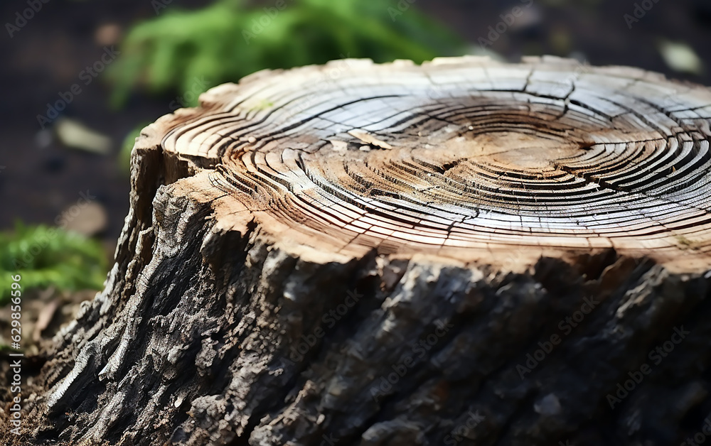 Cross section of tree stump. Stock Illustration | Adobe Stock
