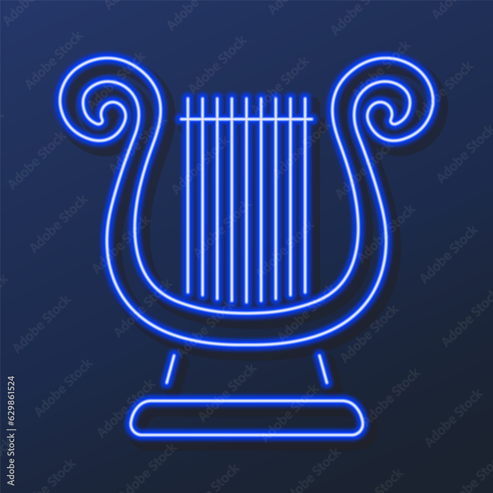 lyre neon sign, modern glowing banner design, colorful modern design ...