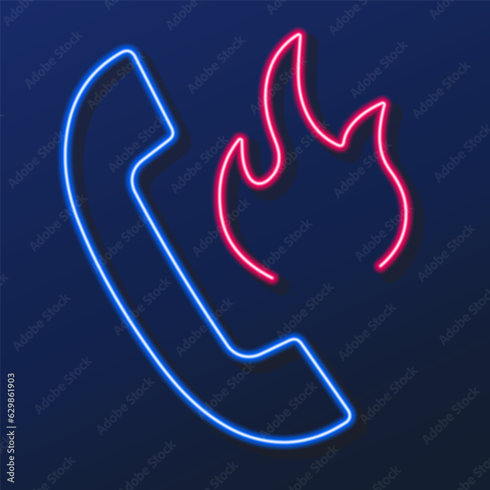 hotline neon sign, modern glowing banner design, colorful modern design ...