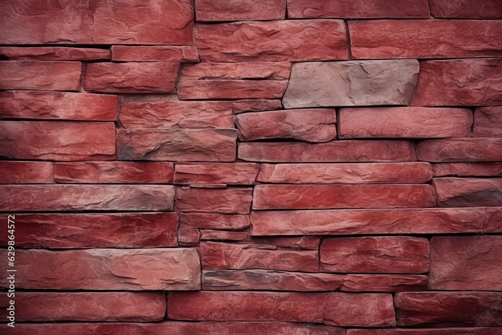 Red stone wall texture background Stock Photo | Adobe Stock