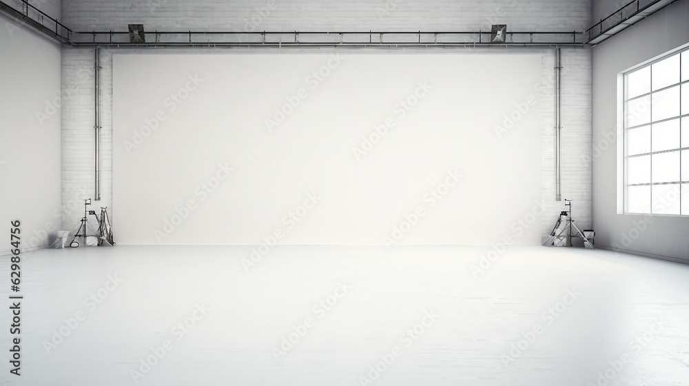 White room with studio backdrop background Stock Photo | Adobe Stock