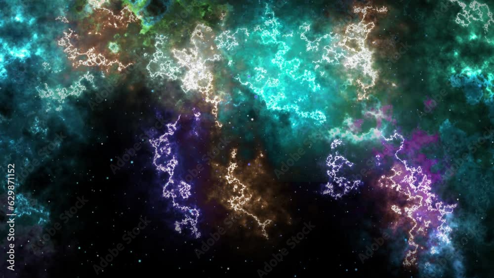 4K 3D Endless universe stars space shot milky way galaxy stars night ...