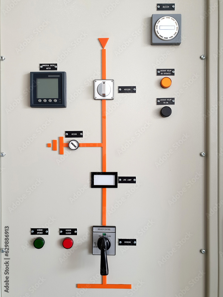 Electrical Mimic single-line diagram on Protection and Control Panel ...