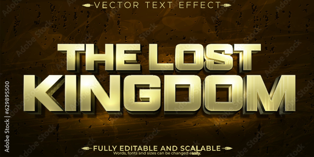 Kingdom text effect, editable king and medieval text style Stock Vector ...