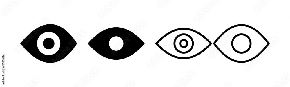 Eye icon set illustration. Eye sign and symbol. Look and Vision icon ...