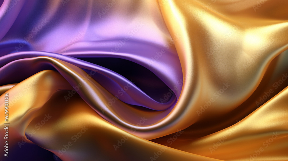 Smooth elegant gold and lilac silk or satin texture, can be used as a ...