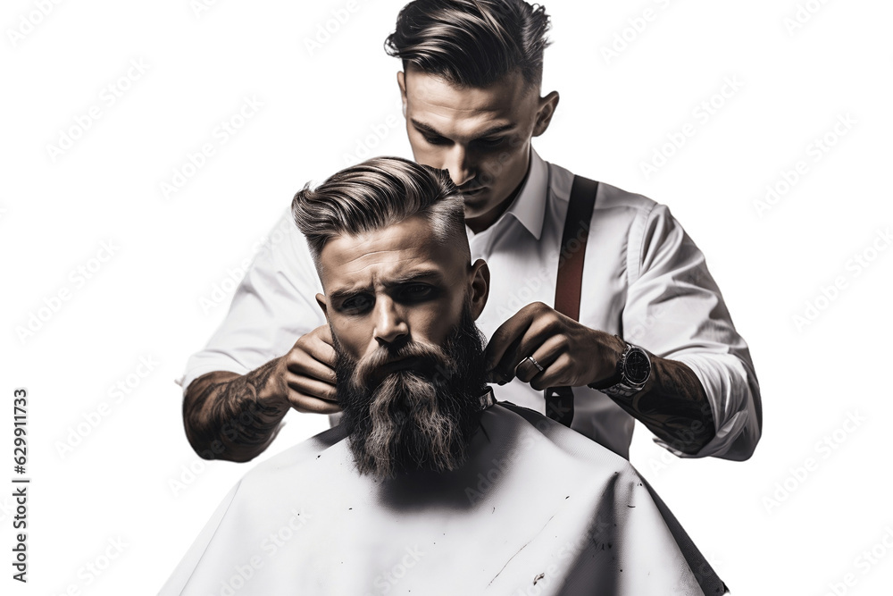 Barber on Transparent Background. AI Stock Photo | Adobe Stock