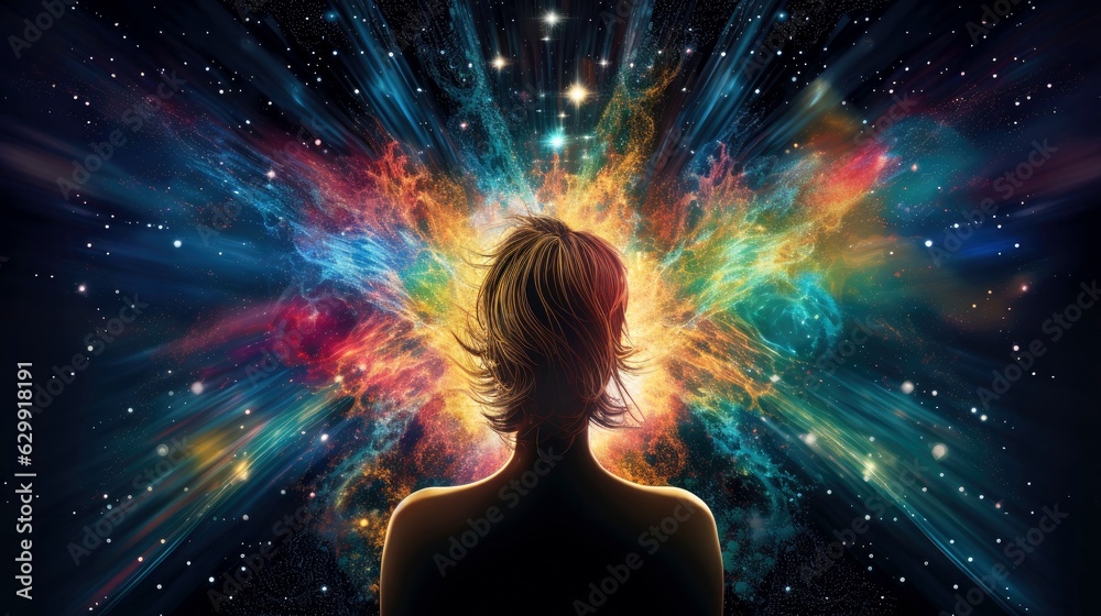 Illustration of psychic waves experimentation, and bold mental ...